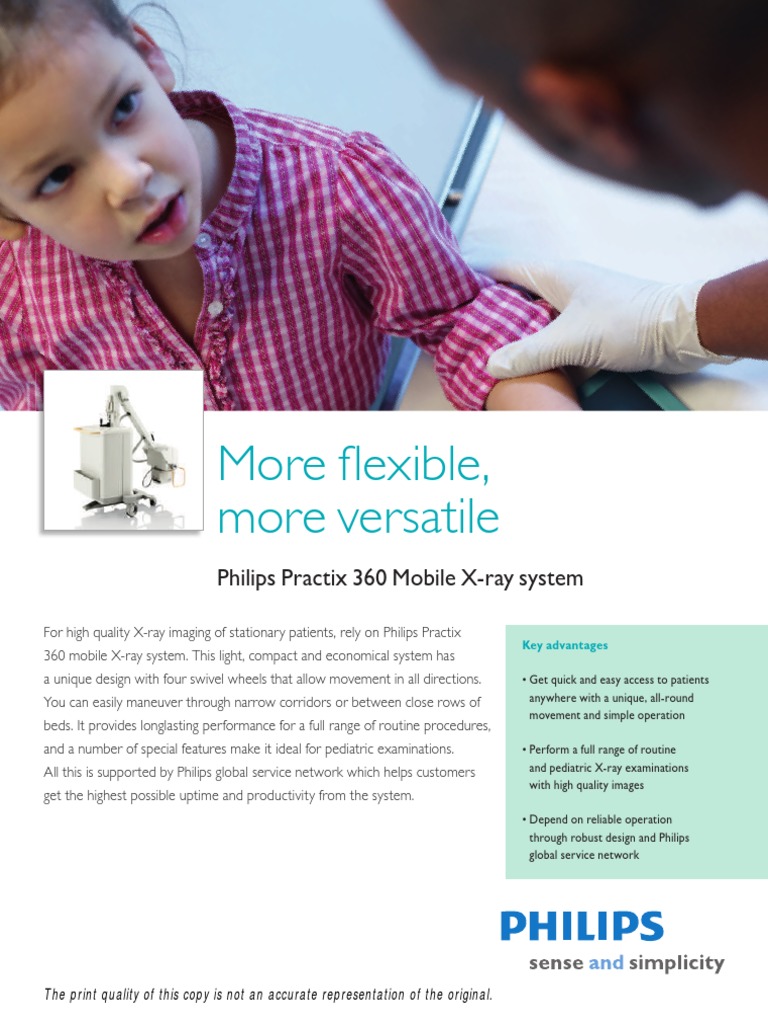 More Flexible, More Versatile: Philips Practix 360 Mobile X-Ray System | PDF | Equipment ...