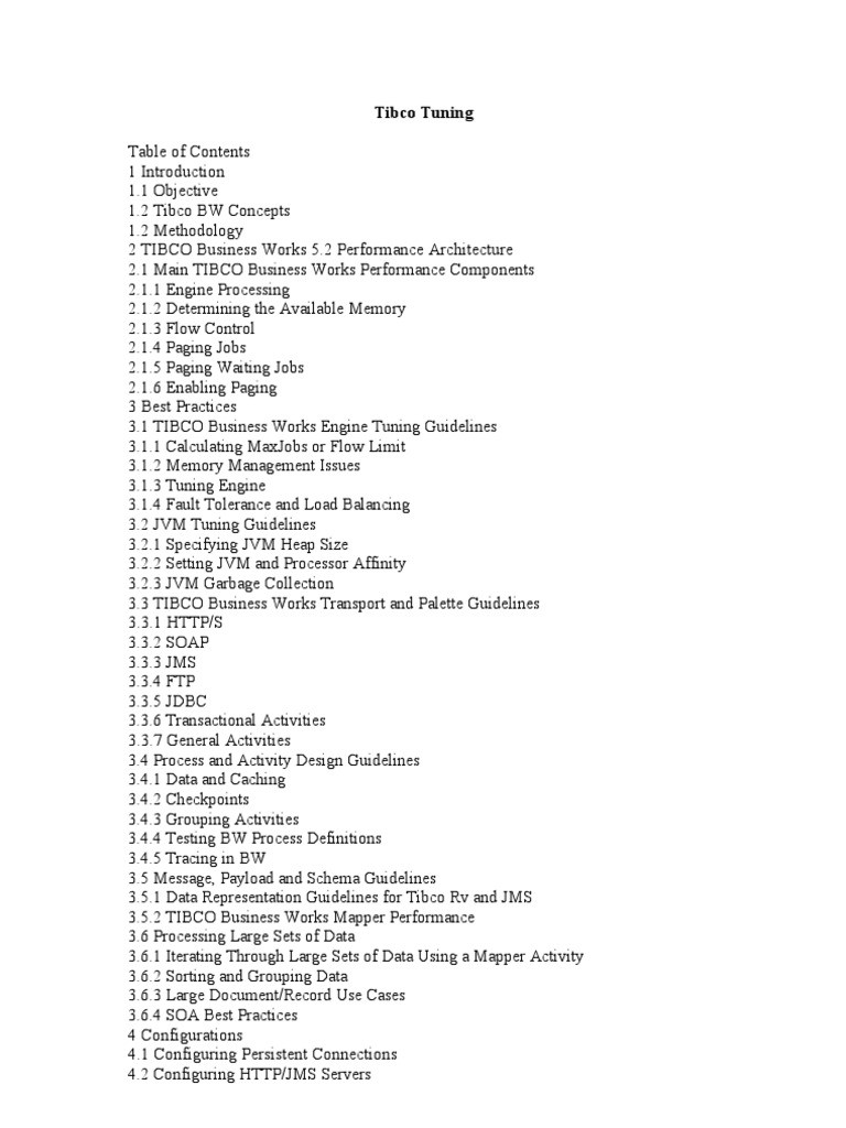 Tibco Perfomance Tuning | PDF | Hypertext Transfer Protocol | Soap