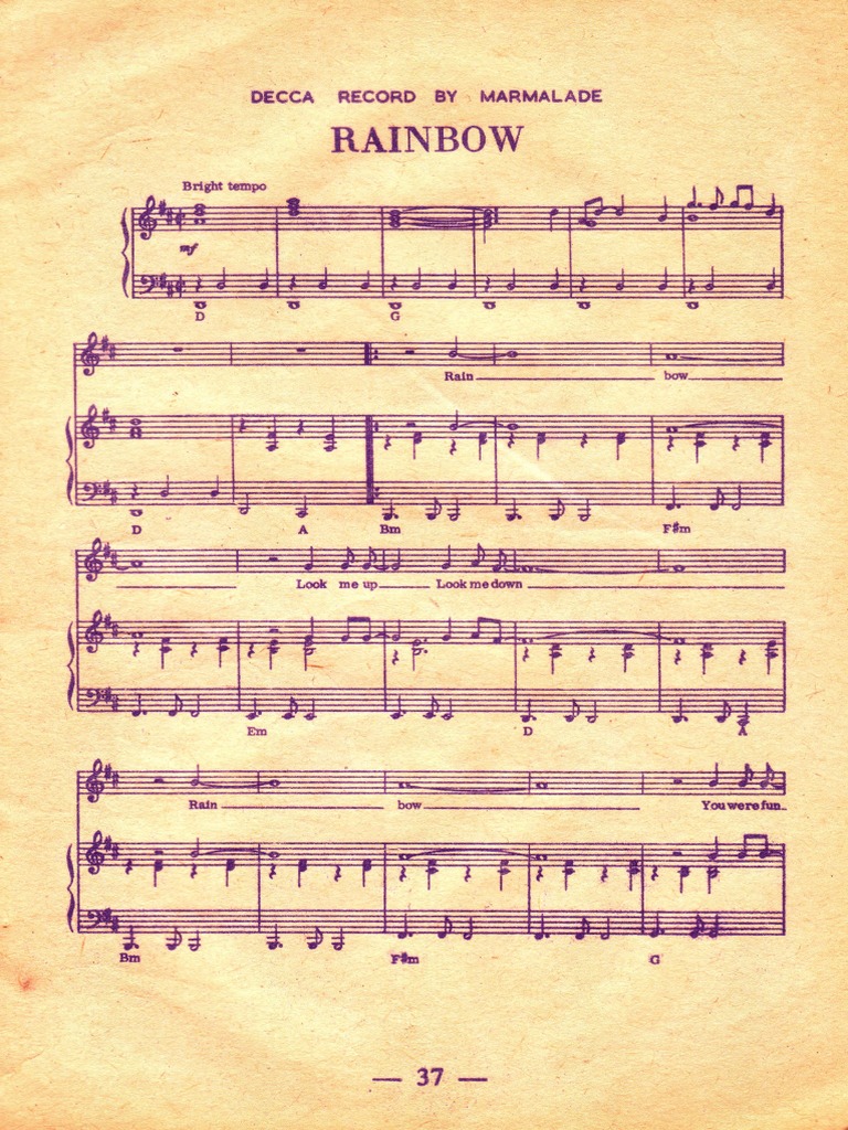 Rainbow The Marmalade | PDF