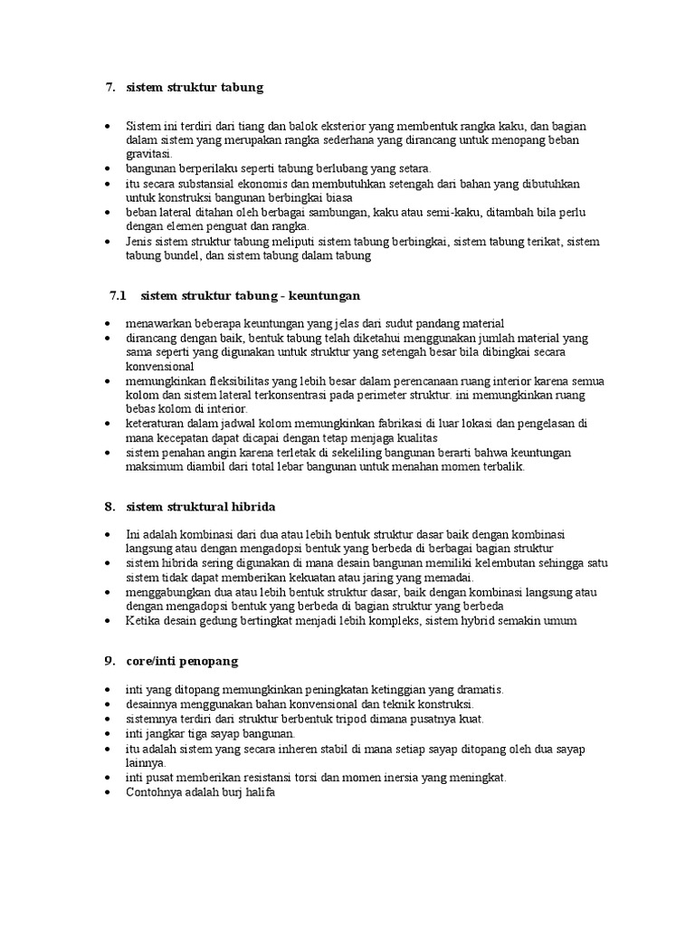 Sistem Struktur Tabung | PDF