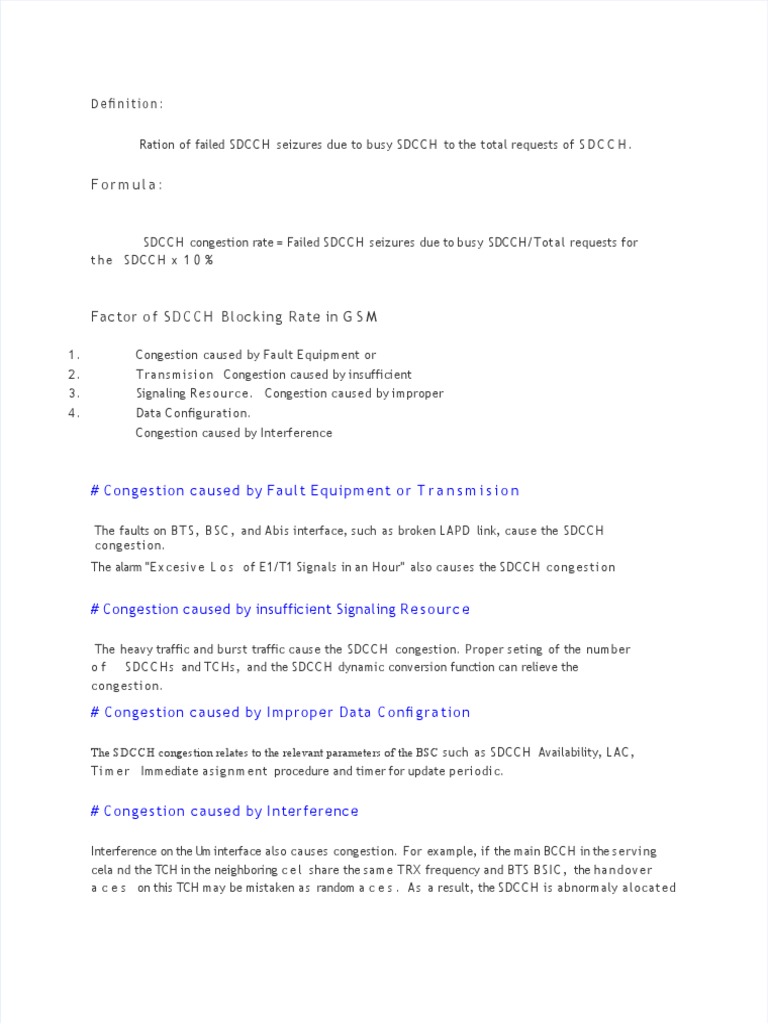 PDF Principles of SDCCH Blocking Rate | PDF | Electrical Engineering | Computer Engineering