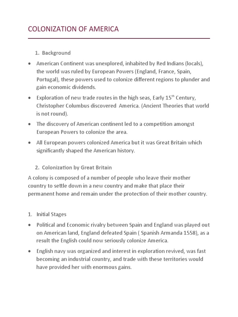 Colonization of America | PDF | Massachusetts Bay Colony | Thirteen ...