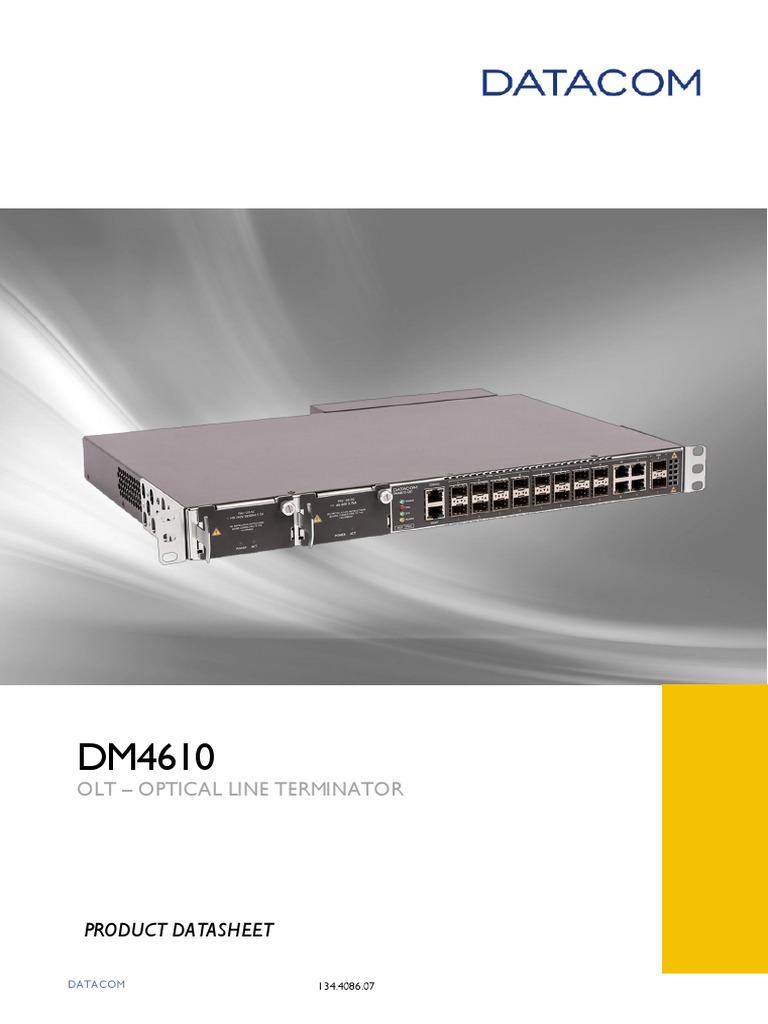 Olt - Optical Line Terminator: Product Datasheet | PDF | Fiber To The X ...