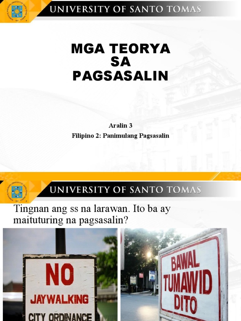 FIL 2. Aralin 3 Mga Teorya Sa Pagsasalin 1 Converted - pdf1 | PDF