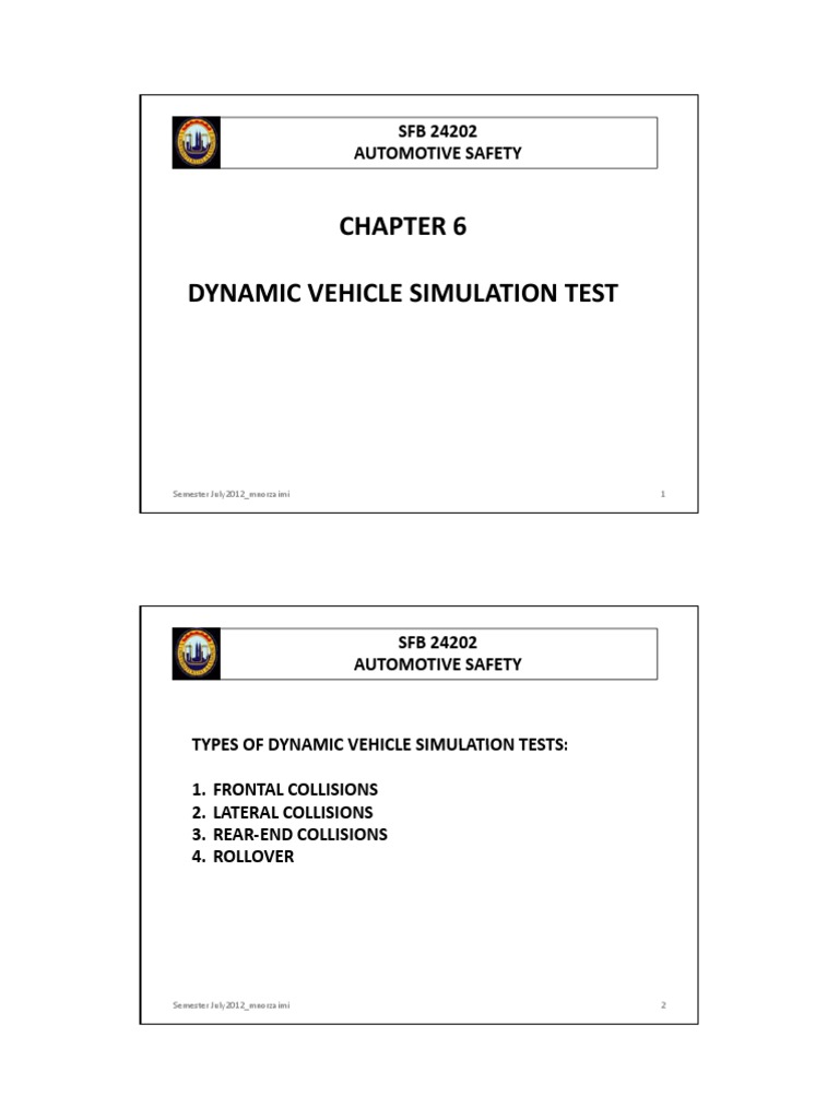 Dynamic Vehicle Test 3 | PDF | Traffic Collision | Simulation