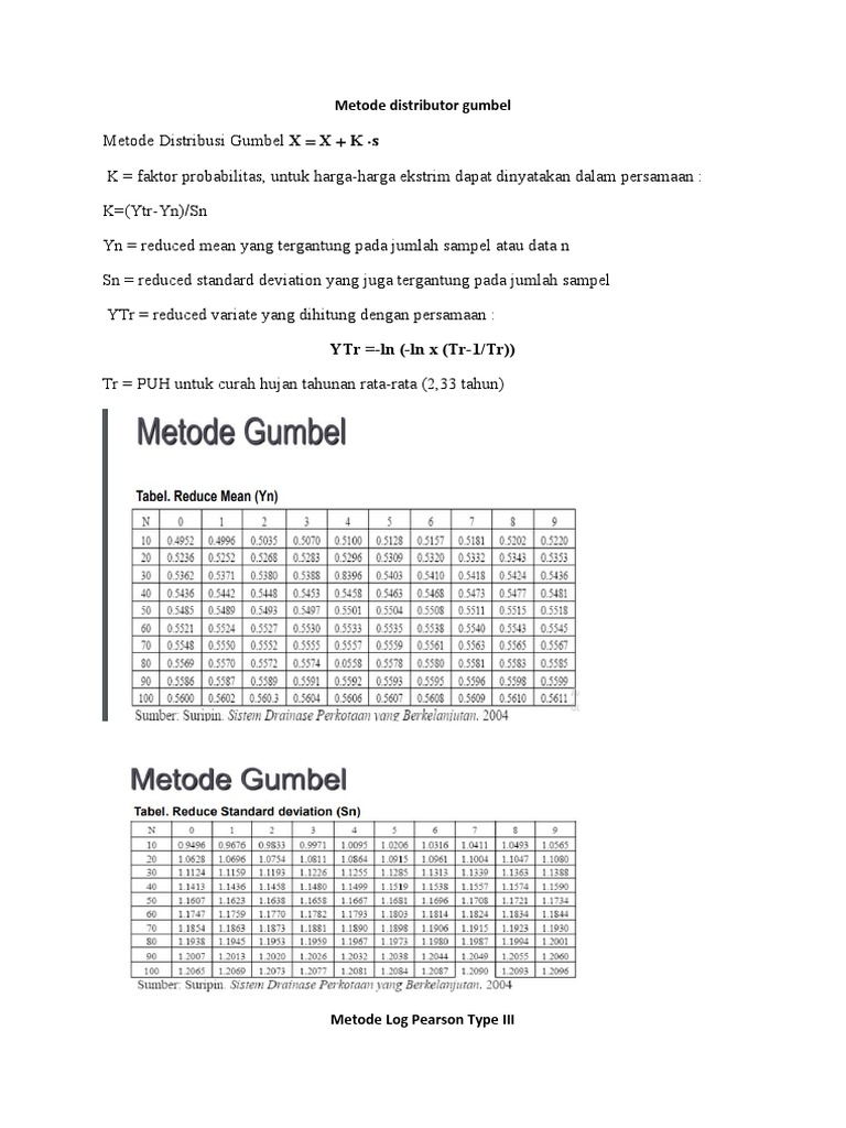 Metode Distributor Gumbel | PDF