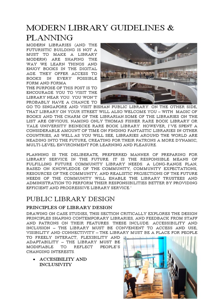 Modern Library Guidelines | PDF | Libraries | Public Library