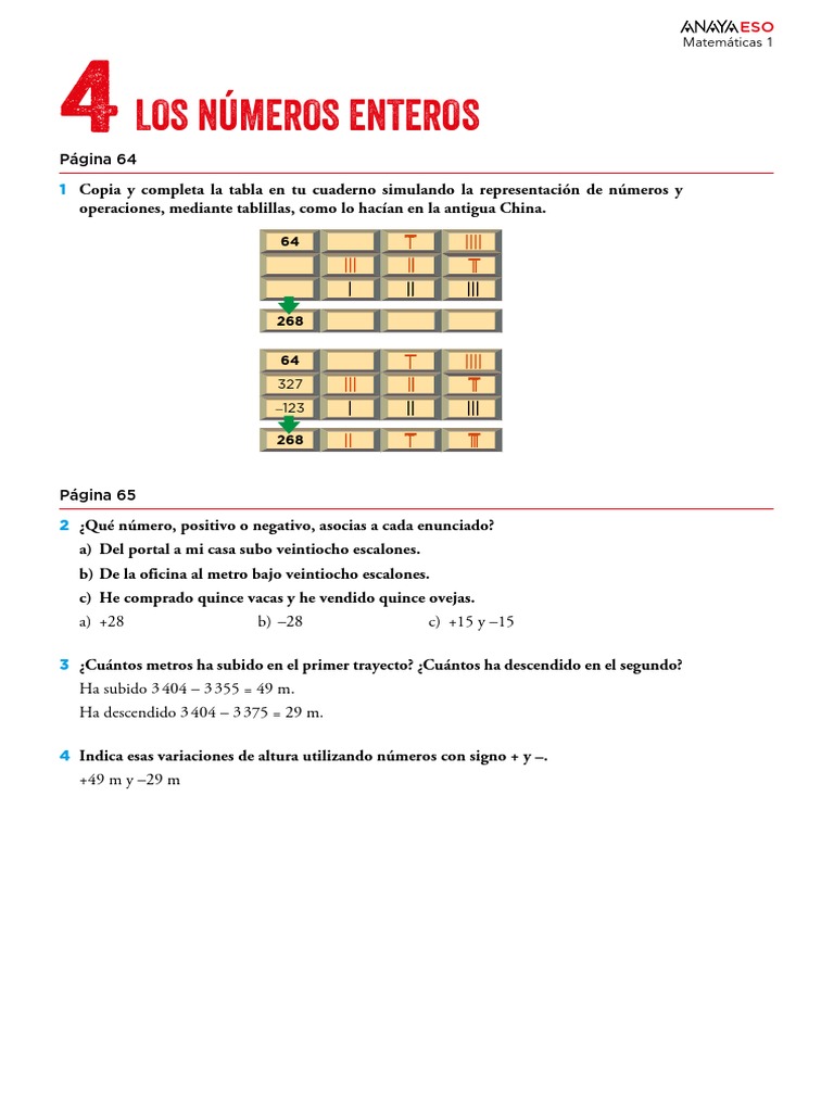 Unidad (4) Números Enteros | PDF | Entero | Exponenciación