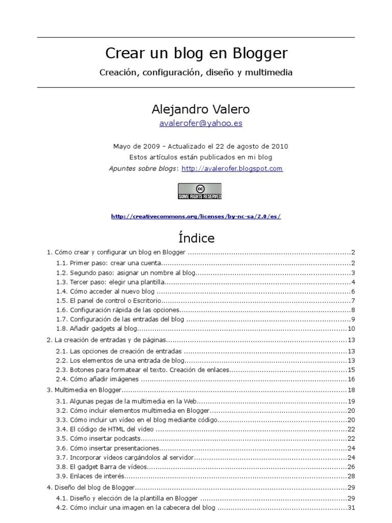 Como Crear Un Blog en | PDF | Blog | HTML