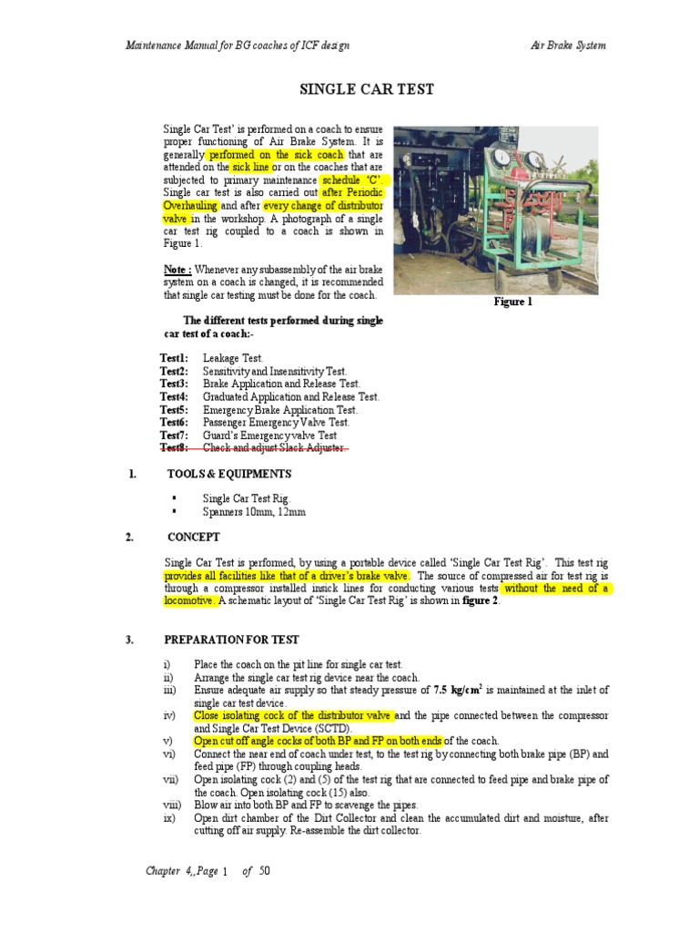 Single Car Test Rig (SCTR) | PDF | Brake | Valve