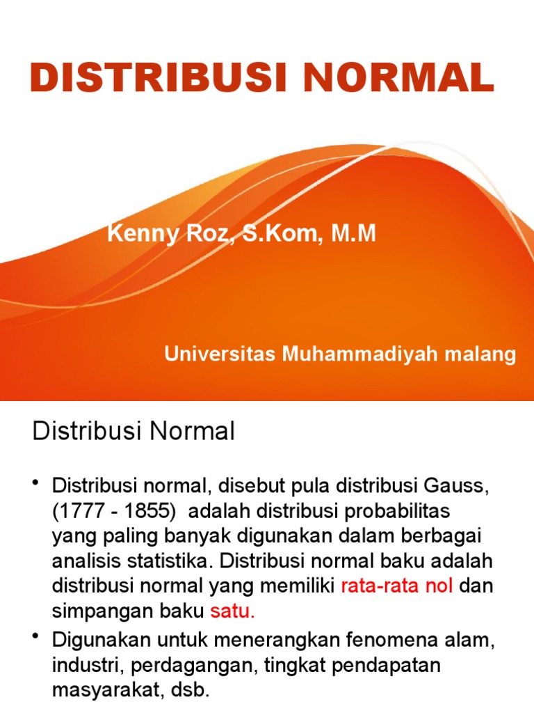 Distribusi Normal | PDF | Metode & Bahan Ajar