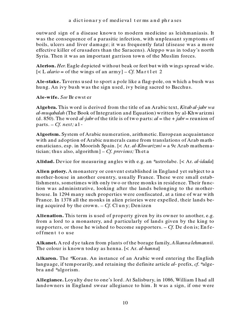 A Dictionary of Medieval Terms and Phrases Coredon-Williams Al2 | PDF ...