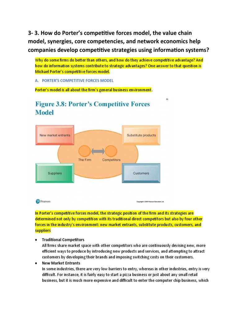 3-3. How Do Porter's Competitive Forces Model, The Value Chain Model ...