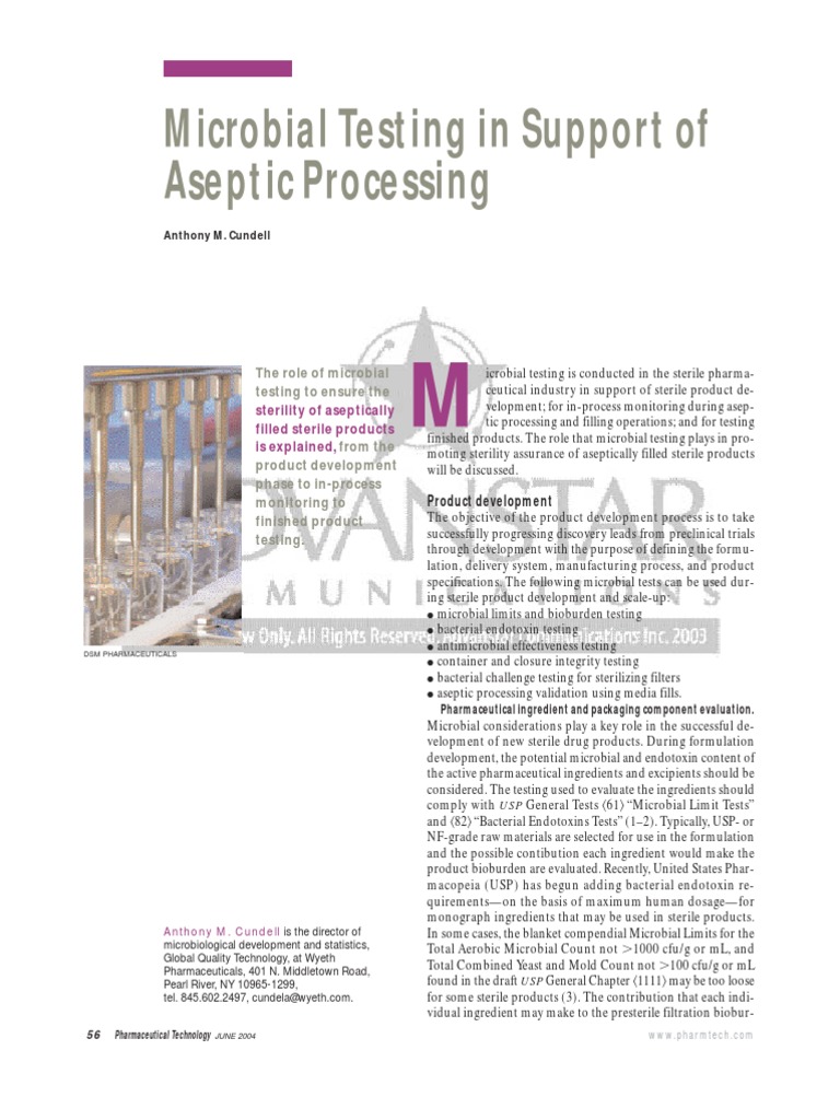 Microbial Testing in Support of | PDF