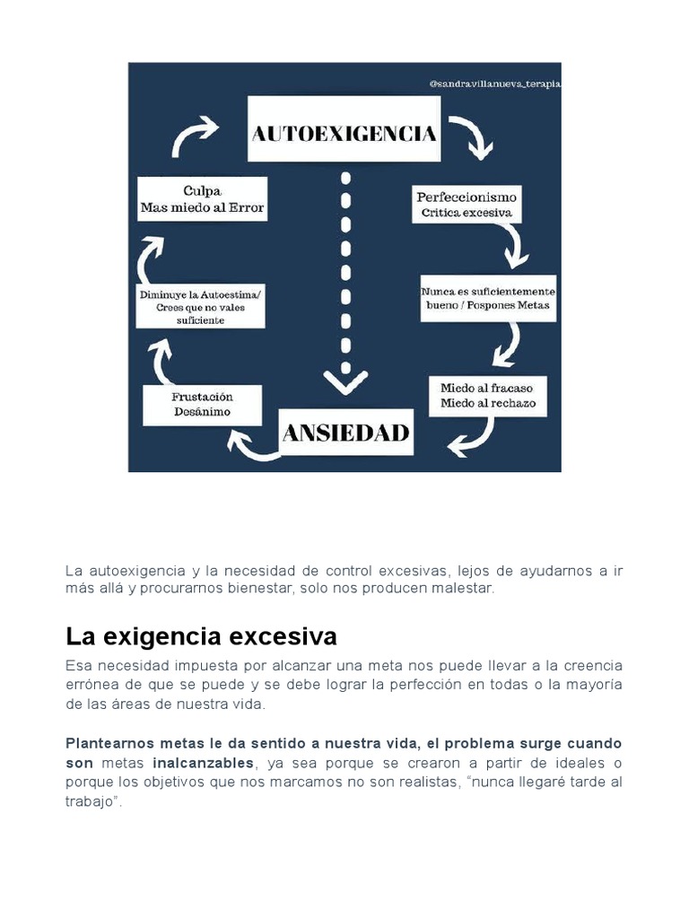 Liberarse de la autoexigencia excesiva: el camino hacia la aceptación y ...