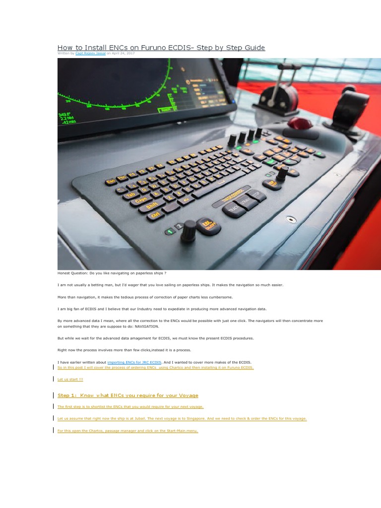 How To Install Encs On Furuno Ecdis-Step by Step Guide | PDF ...