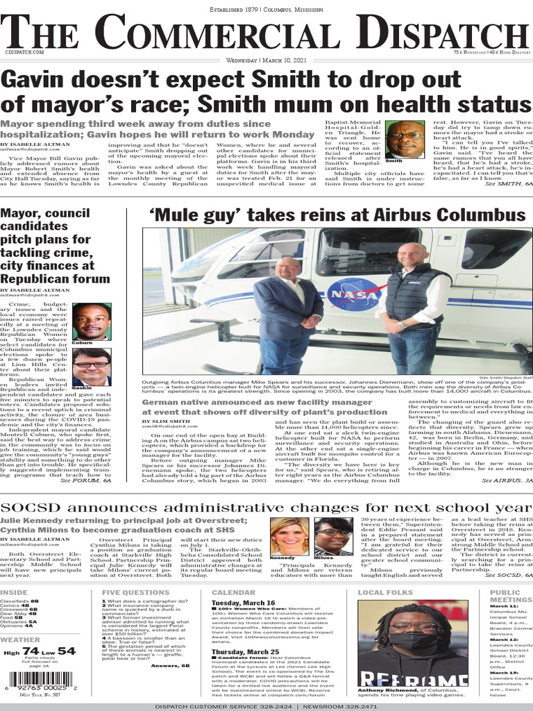 Commercial Dispatch Eedition 3-10-21 | PDF | Democratic Party (United ...