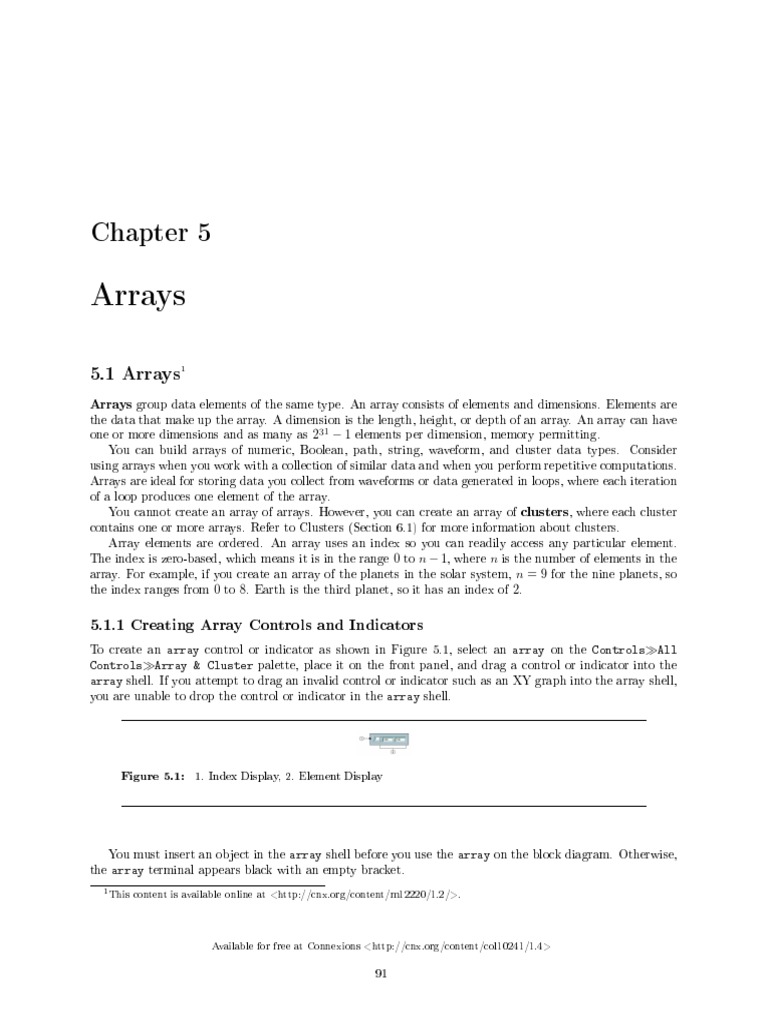 Arrays Chapter Overview | PDF | Array Data Structure | Array Data Type