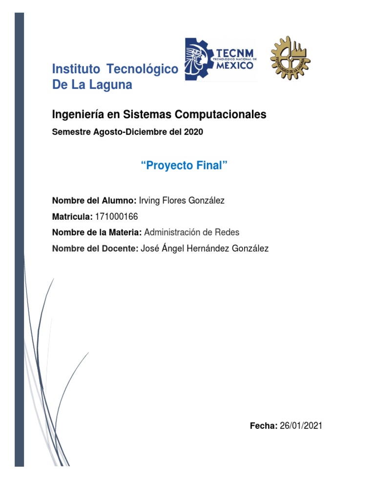 Proyecto Final Redes - TEC | PDF