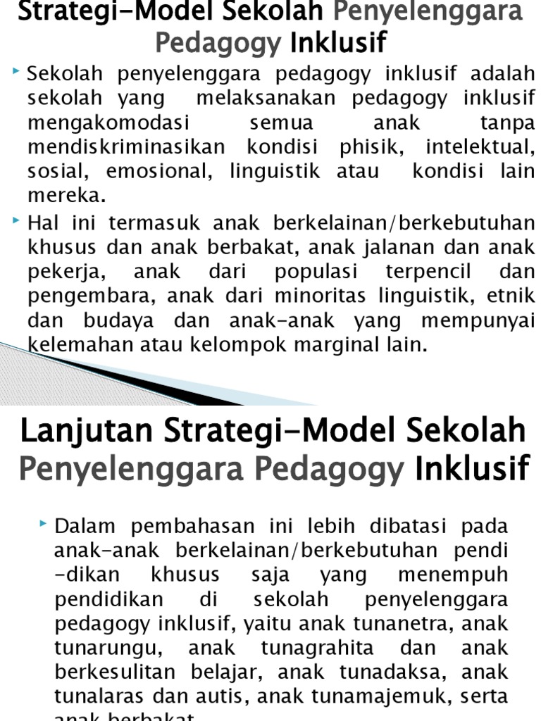 3 Strategi-Model Pedagogy Inklusif | PDF