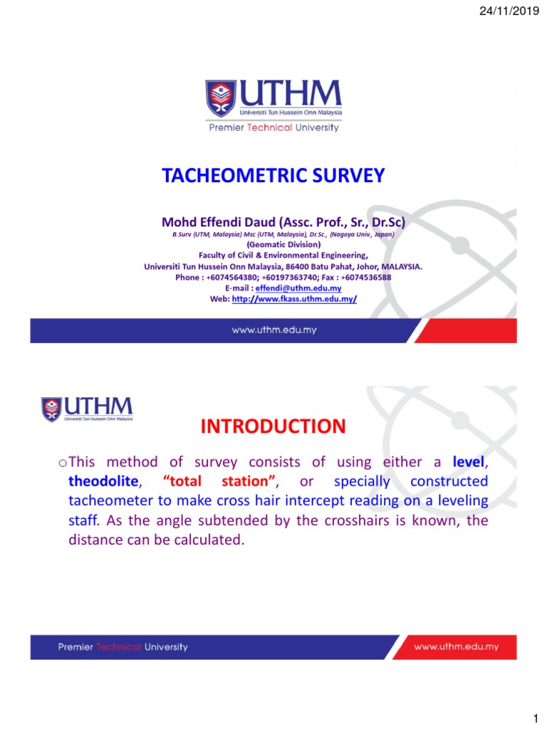 4) Tacheometry Survey - R | PDF | Contour Line | Map