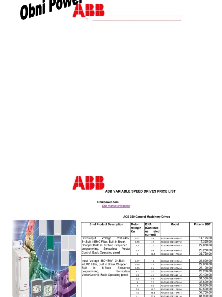 ABB Inverter Price List - OBNIPOER | PDF | Alternating Current | Power ...