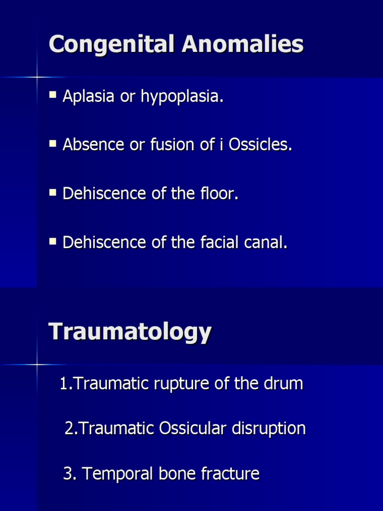 Understanding Ear Congenital Anomalies and Trauma | PDF | Meningitis ...