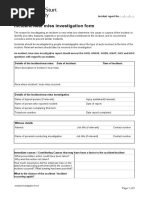 Near Miss Incident Accident Report and Investigation Form | PDF ...