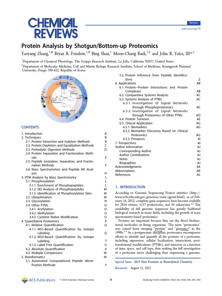 Shotgun & Bottom-Up | PDF | Proteomics | Mass Spectrometry