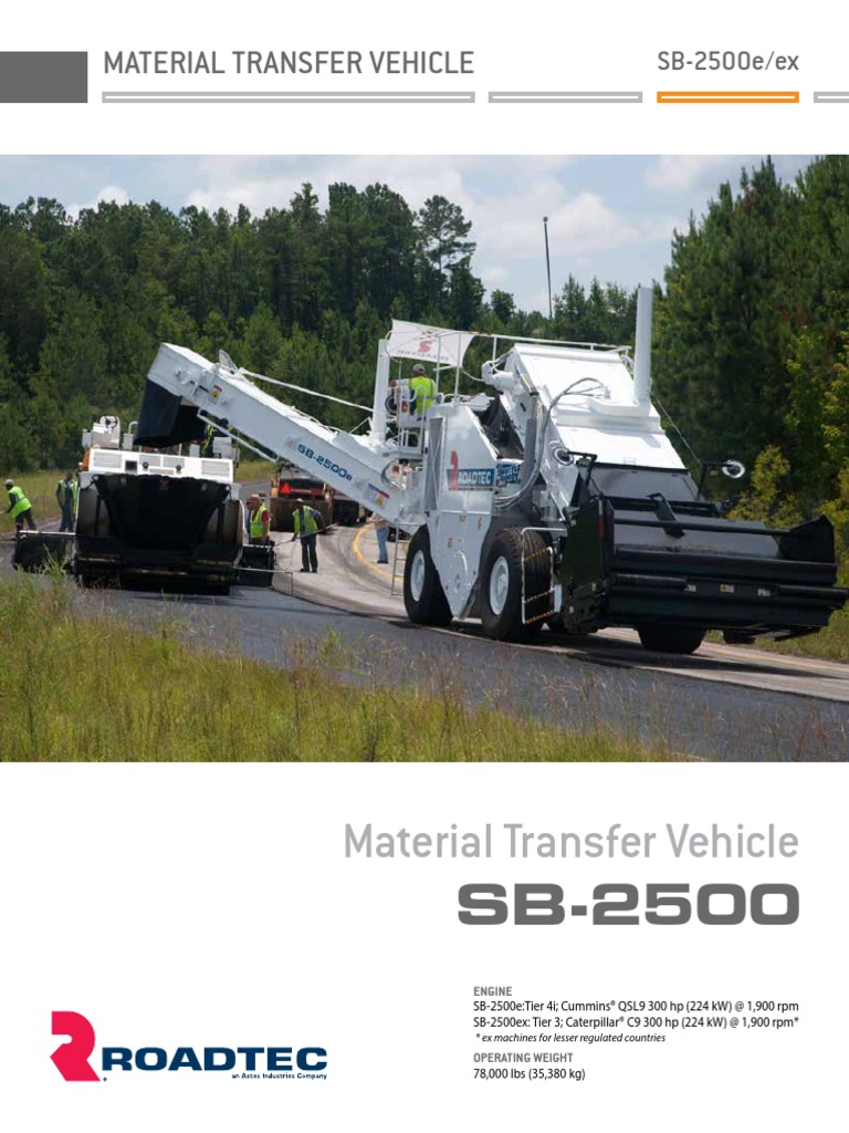 Material Transfer Vehicle | PDF | Road Surface | Manufactured Goods