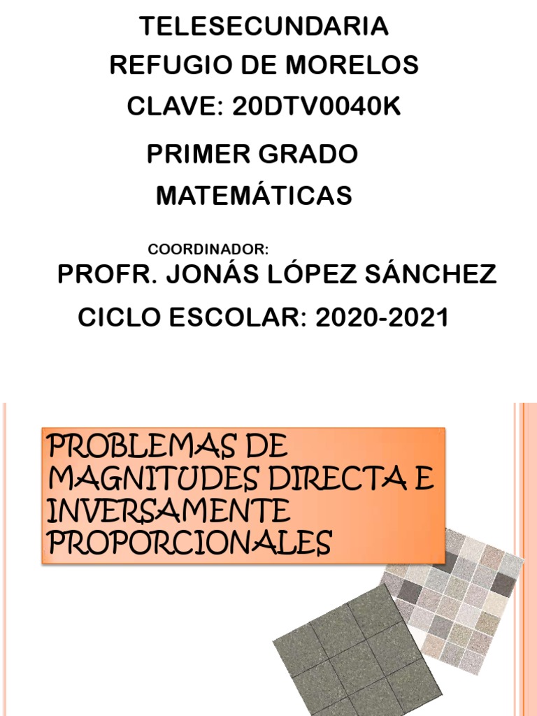 Variación Proporcional Directa 1° | PDF | Enseñanza de matemática | Science
