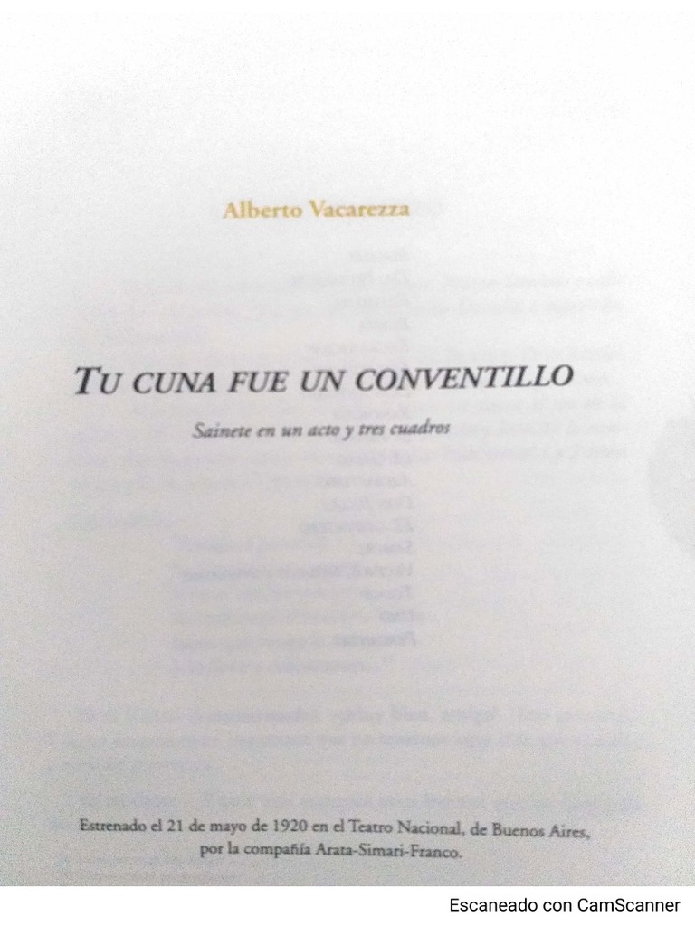 Tu Cuna Fue Un conventillo-A.Vacarezza | PDF
