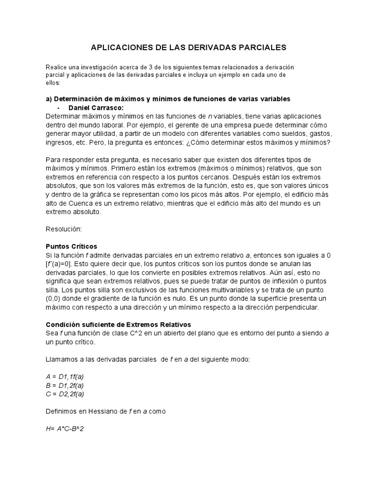 Aplicaciones de Las Derivadas Parciales | PDF | Mínimos cuadrados | Gases