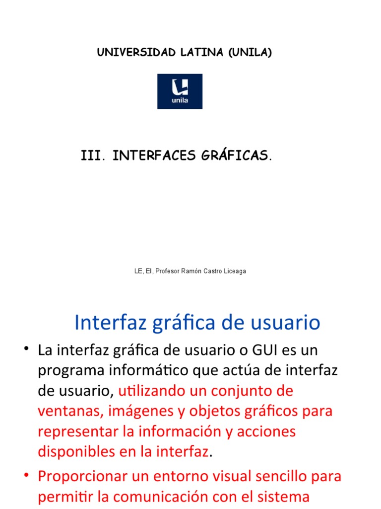 Interfaz Grafica | PDF | Interfaz de usuario | Interfaces gráficas de ...