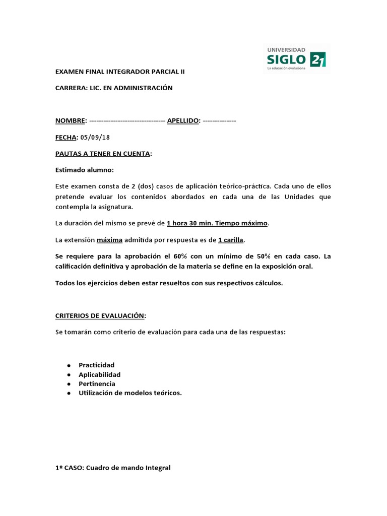 Modelo de EFIP 2 | PDF | Prueba (evaluación) | Empresas