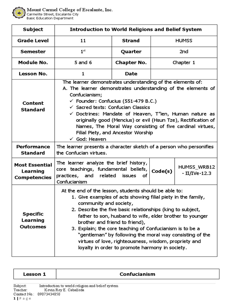 Final Module Intro To World Religions | PDF | Confucianism | Shinto