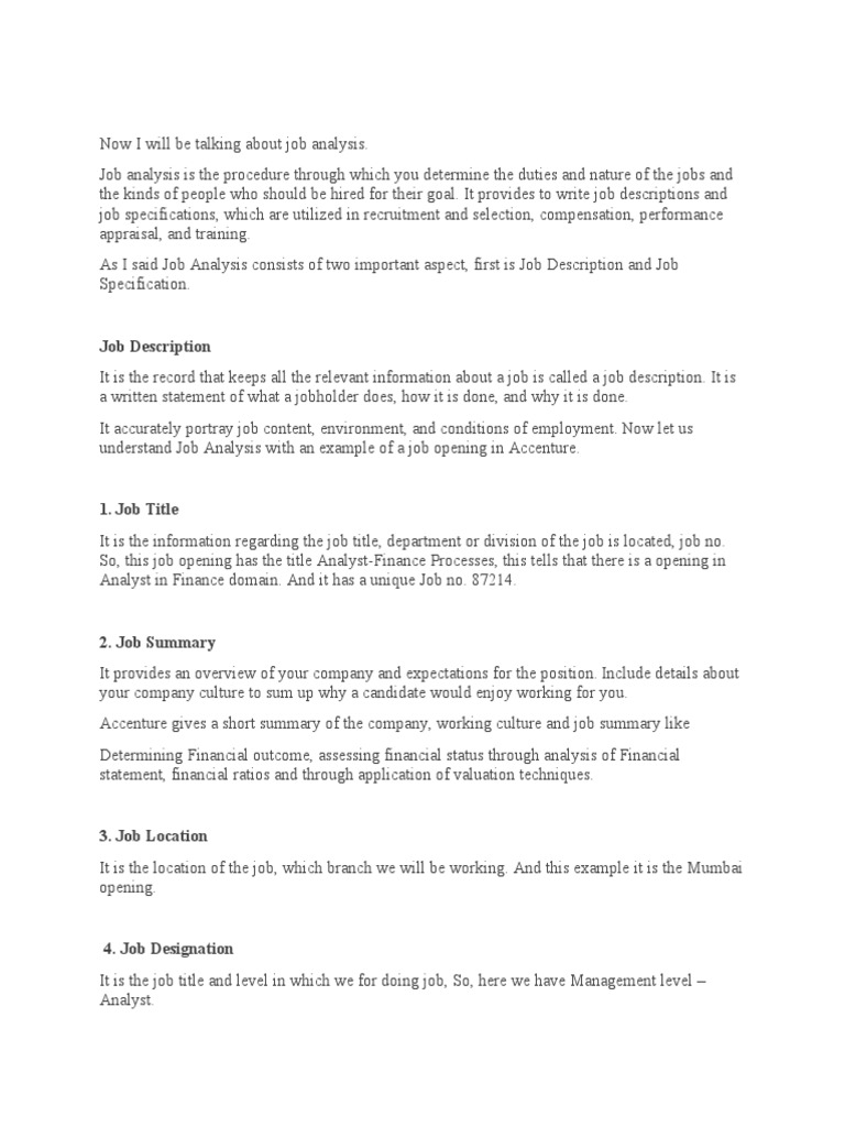 Job Analysis | PDF | Financial Analyst | Applied Psychology