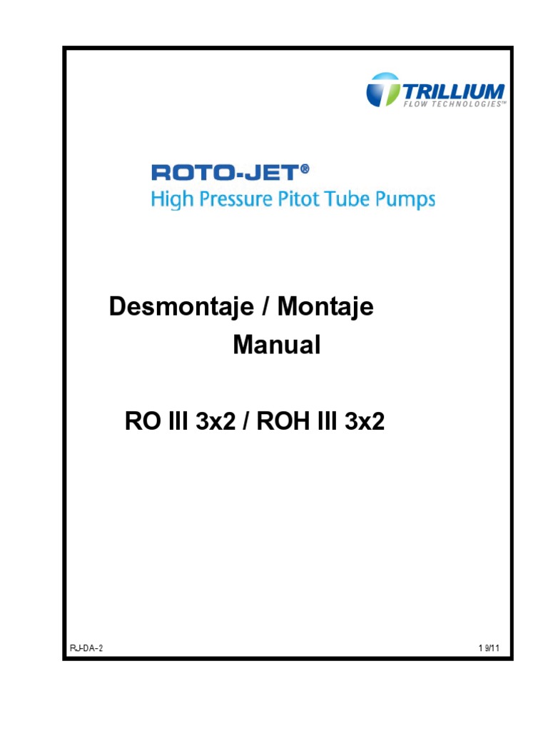 Manual Roto Jet en Español | PDF | Bomba | Equipo