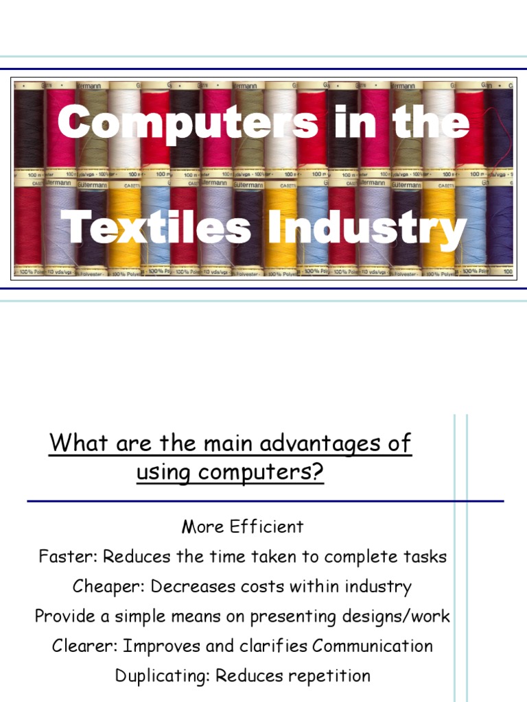 Computers in Textile Industry | PDF | 3 D Computer Graphics | Computer ...