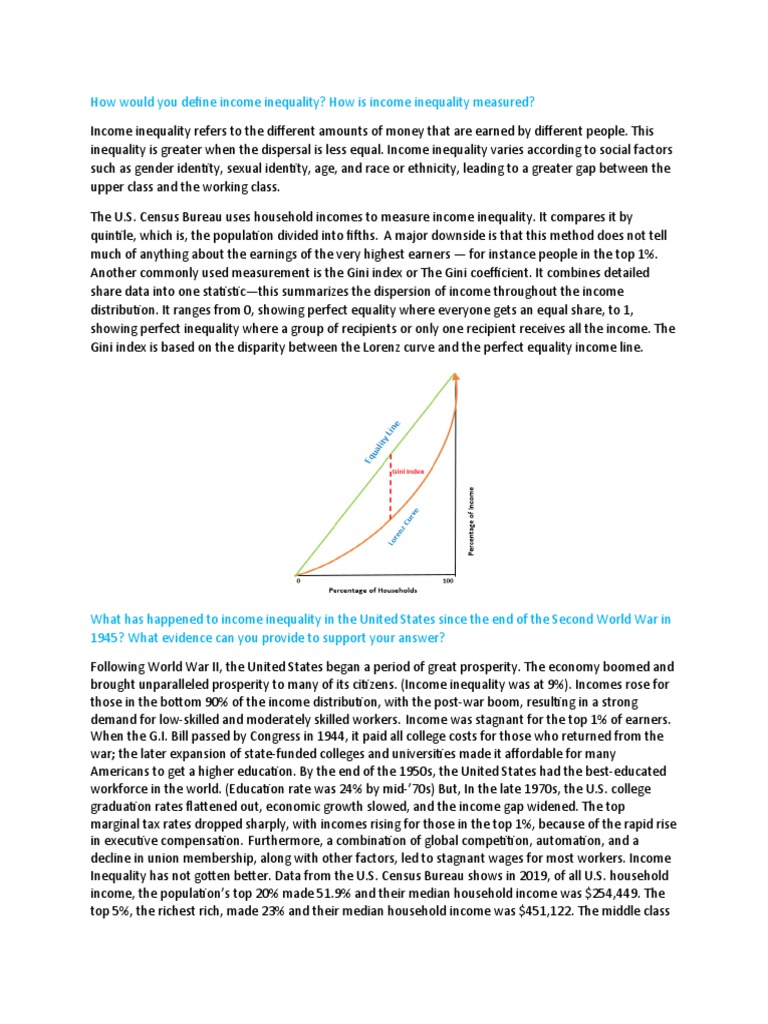 Income Inequality - Discussion | PDF | Income Inequality In The United ...
