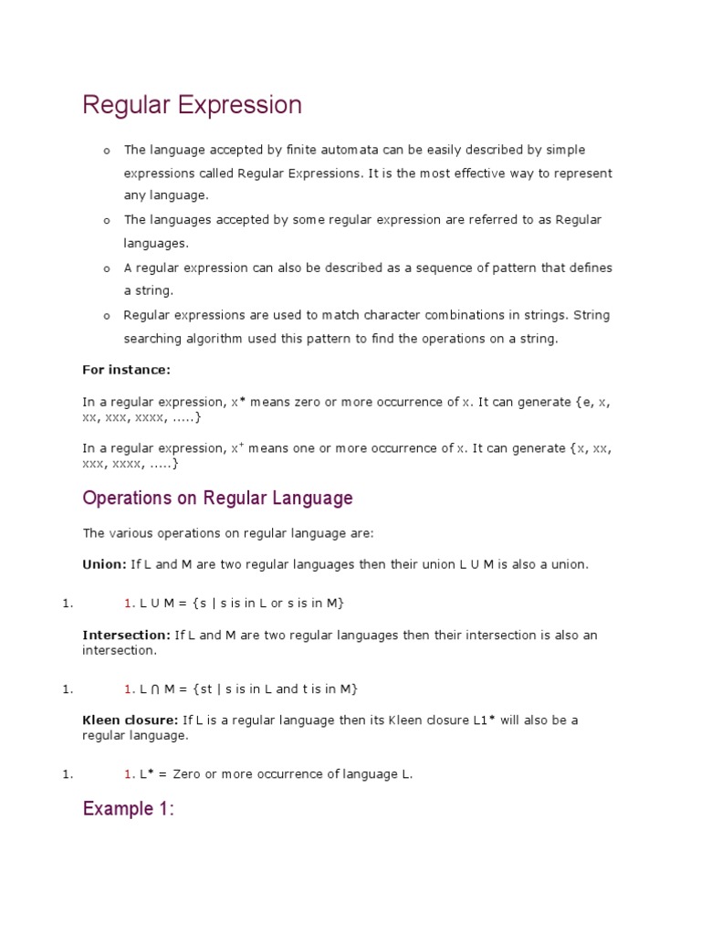 Regular Expressiontzzz | PDF | Metalogic | Grammar