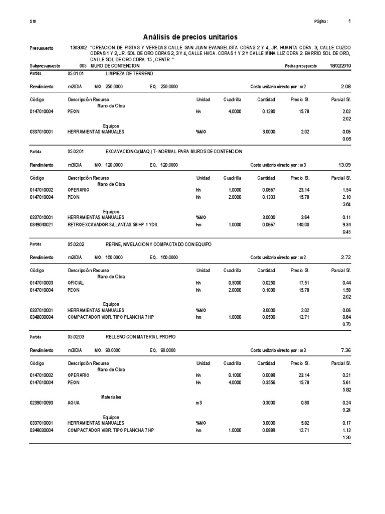 Apu Muro de Contension | PDF | Ingeniería de Edificación | Material compuesto
