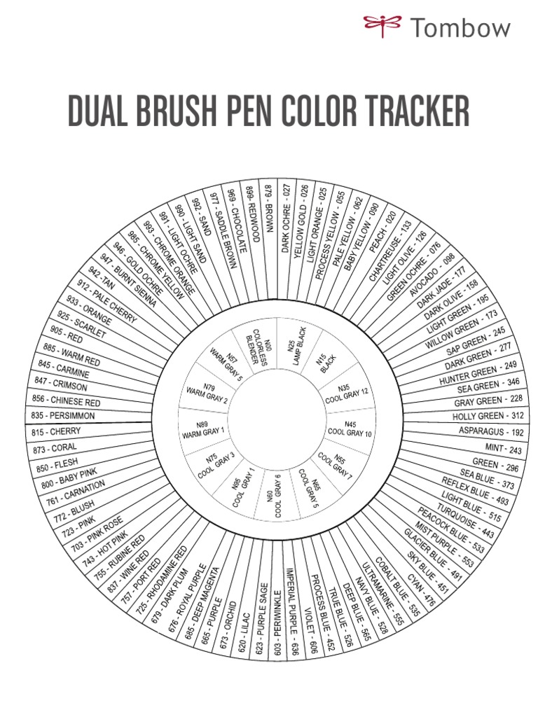Tombow Dual Brush Pen Color Tracker | PDF