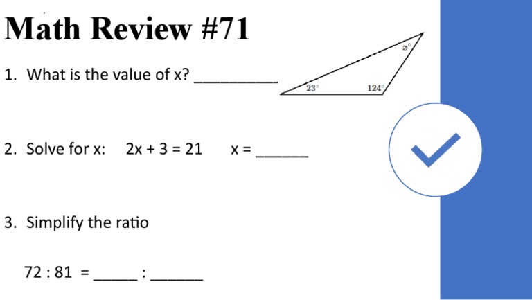 Y8 Math Review Cycle 71 | PDF