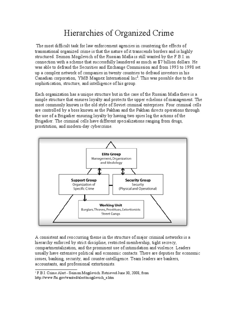 Organized Crime Hierarchies Explained | PDF | Organized Crime | Law ...