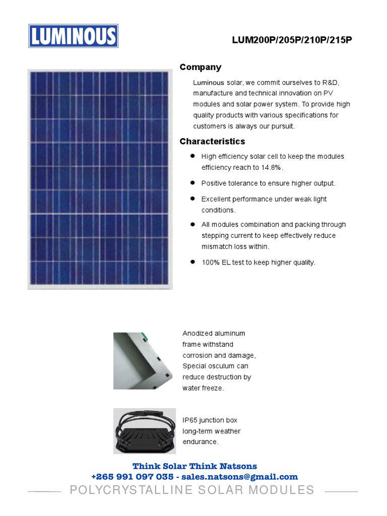 Luminous Panel 1 | PDF