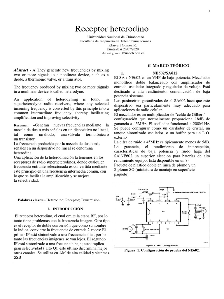 Desarrollo Del NE602-SA6012 | PDF | Tecnología de radio | Electromagnetismo
