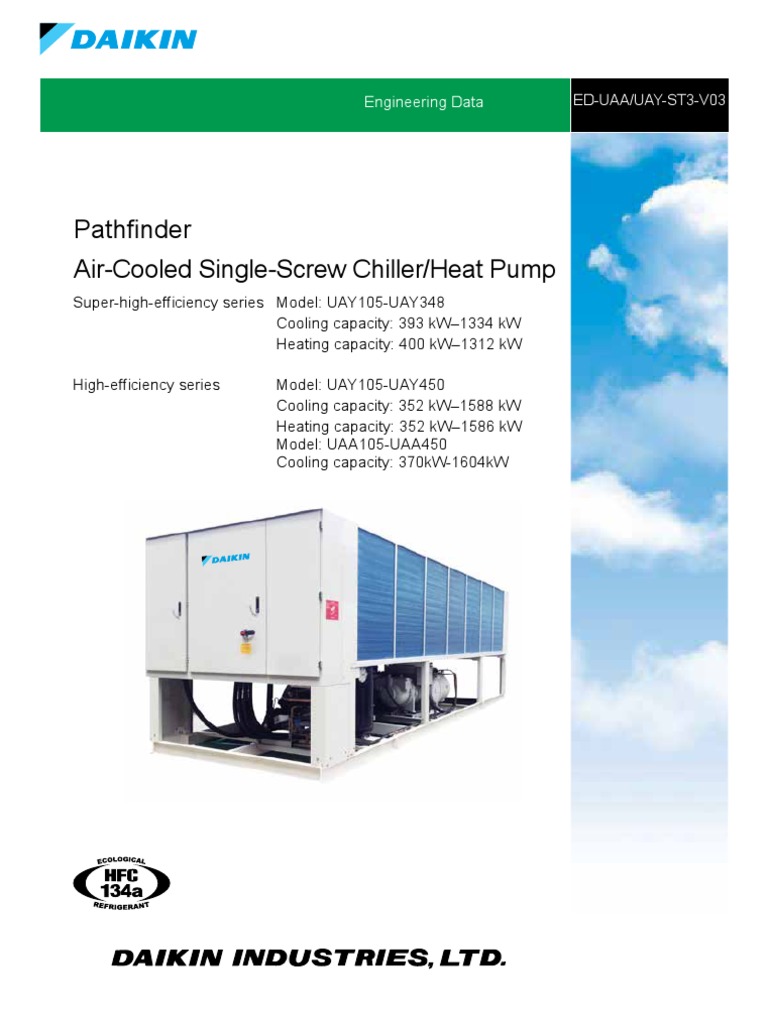 Chiller Daikin Ed Uaa Uay St3 v03 - Rev | PDF | Heat Pump | Heat Exchanger