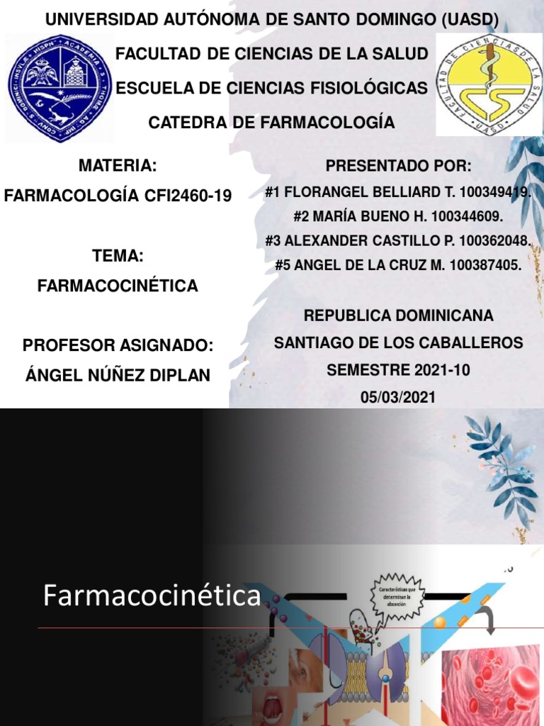 Grupo 1 Farmacocinética (Diapositiva) | PDF | Farmacocinética ...