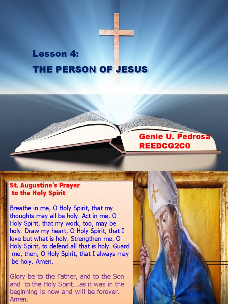 Lesson 4 - The Person of Jesus | PDF | Jesus | Religious Behaviour And ...